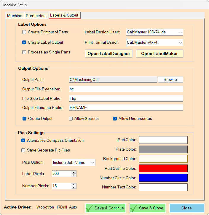 Label Rotation Settings